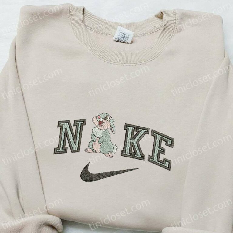 Thumper x Nike Cartoon Embroidered Shirt, Disney Characters Embroidered ...