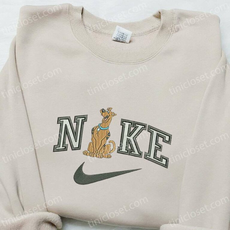 Scooby Doo x Nike Cartoon Embroidered Sweatshirt, Cartoon Embroidered ...