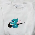 Stitch x Swoosh Embroidered Sweatshirt, Disney Characters Embroidered ...