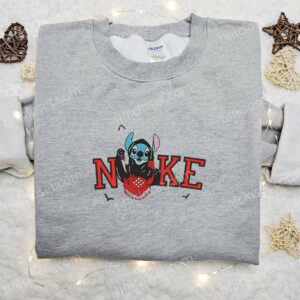 Nike x Stitch Ghostface Calling Embroidered Shirt, Funny Halloween ...
