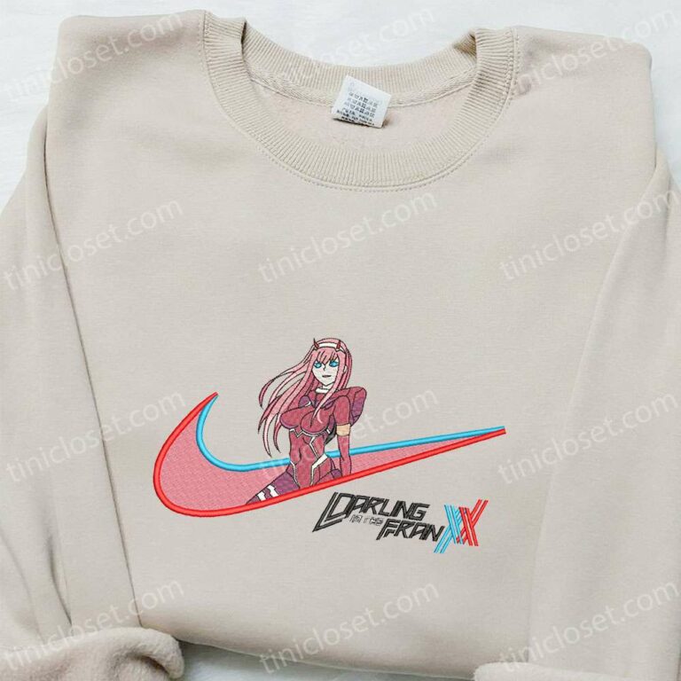 Zero Two x Swoosh Anime Embroidered Sweatshirt, Nike Inspired ...