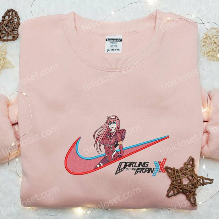 Zero Two x Swoosh Anime Embroidered Sweatshirt, Nike Inspired ...