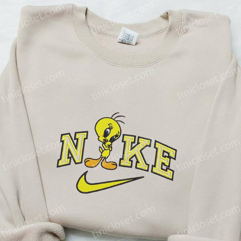 Tweety x Nike Cartoon Embroidered Sweatshirt, Disney Characters ...