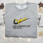 Homer Sleeping x Swoosh Cartoon Embroidered Sweatshirt, Nike Inspired ...