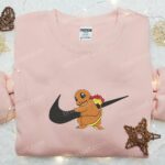 Charmander Pokemon x Swoosh Anime Embroidered Hoodie, Cool Anime ...