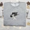 Snoopy Swag x Swoosh Cartoon Embroidered Sweatshirt, Disney Characters ...