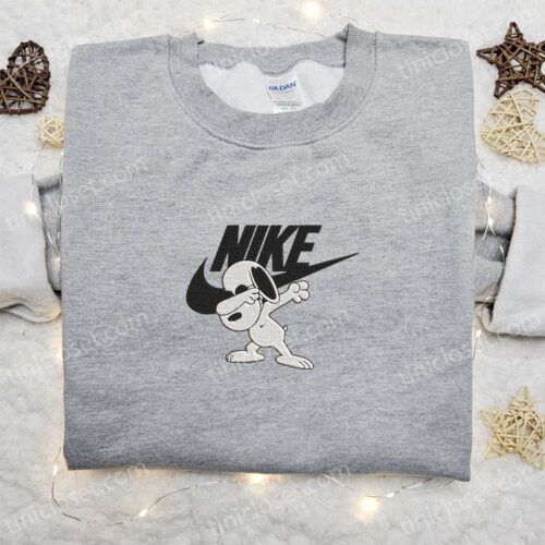 Snoopy Swag x Swoosh Cartoon Embroidered Sweatshirt, Disney Characters ...