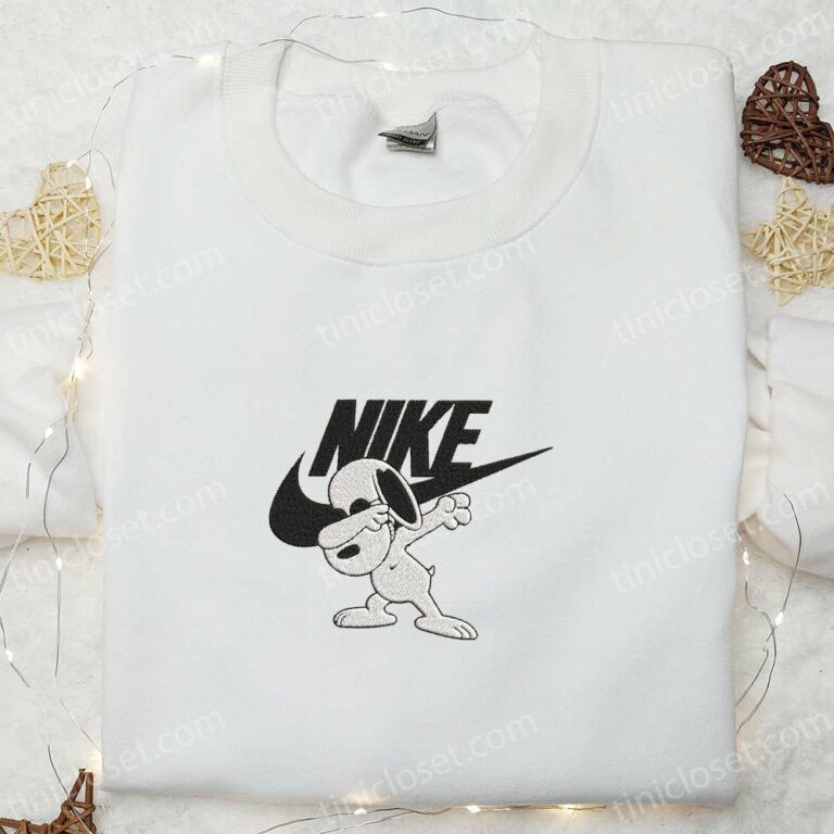 Snoopy Swag x Swoosh Cartoon Embroidered Sweatshirt, Disney Characters ...
