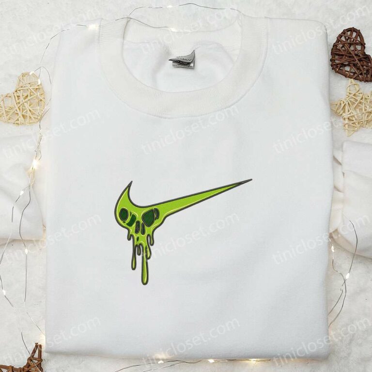 Skull Melt x Nike Embroidered Sweatshirt, Halloween Embroidered Shirt ...