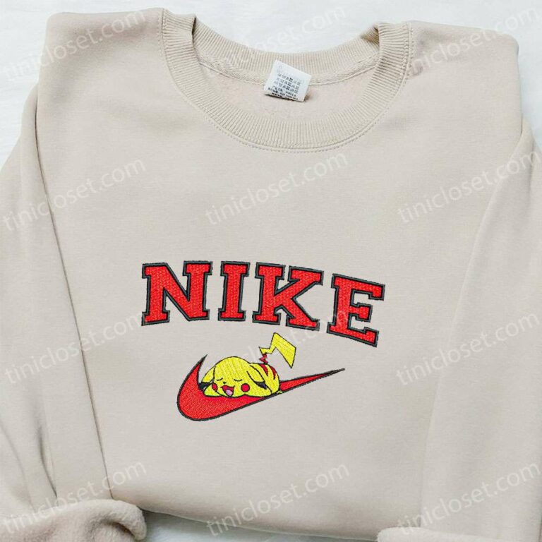 Nike Anime x Pikachu Sleep Embroidered Sweatshirt, Pokemon Embroidered ...