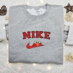 Nike x Elmo Cartoon Embroidered Sweatshirt, Nike Inspired Embroidered ...