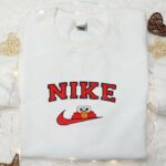 Nike x Elmo Cartoon Embroidered Sweatshirt, Nike Inspired Embroidered ...
