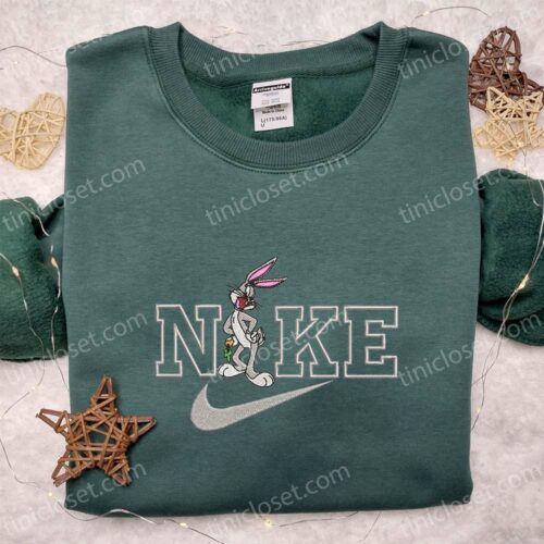 Bugs Bunny x Nike Cartoon Embroidered Sweatshirt, Walt Disney ...