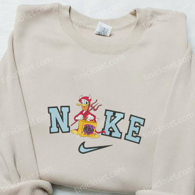 Donald Duck Devil Cartoon x Nike Embroidered Sweatshirt, Walt Disney ...