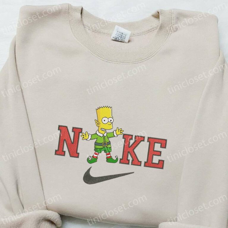 Bart Simpson on Elf x Nike Christmas Embroidered Sweatshirt, Christmas ...