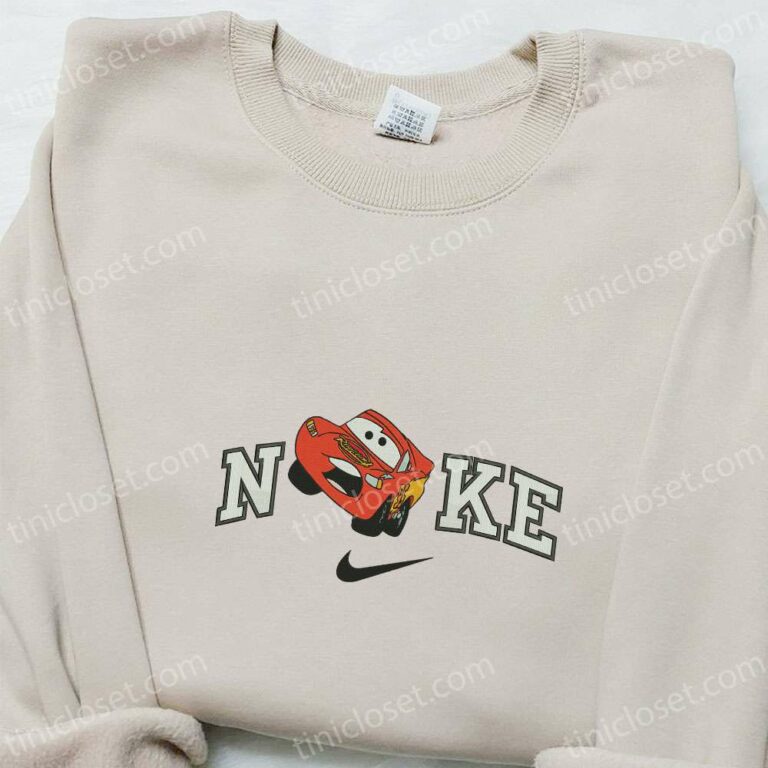 Nike x Cars Lightning McQueen Pixar Cars Embroidered Hoodie, Disney ...