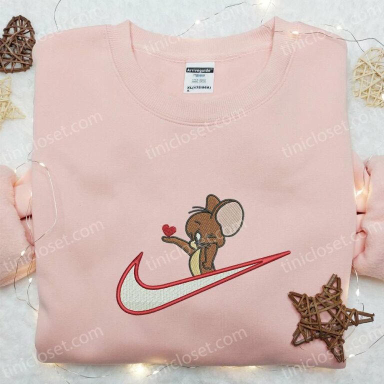 Swoosh x Jerry Give Heart Embroidered Sweatshirt, Tom and Jerry ...