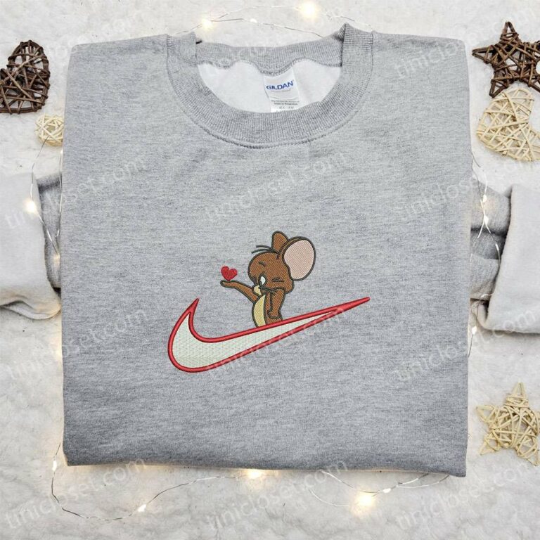 Swoosh x Jerry Give Heart Embroidered Sweatshirt, Tom and Jerry ...