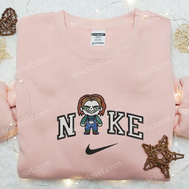 Chibi Chucky x Nike Embroidered Sweatshirt, Horror Movie Embroidered ...