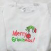 Merry Grinchmas Grinch Hand Ornament Embroidered Shirt, Christmas ...