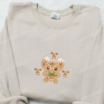Stitch Gingerbread Embroidered Shirt, Disney Characters Embroidered ...