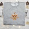 Stitch Gingerbread Embroidered Shirt, Disney Characters Embroidered ...