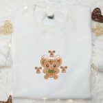 Stitch Gingerbread Embroidered Shirt, Disney Characters Embroidered ...