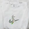 Bugs Bunny Eating Carrot x Nike Swoosh Embroidered Shirt, Disney Looney ...