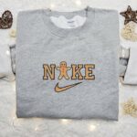 Gingerbread Man x Nike Embroidered Shirt, Christmas Embroidered Hoodie ...