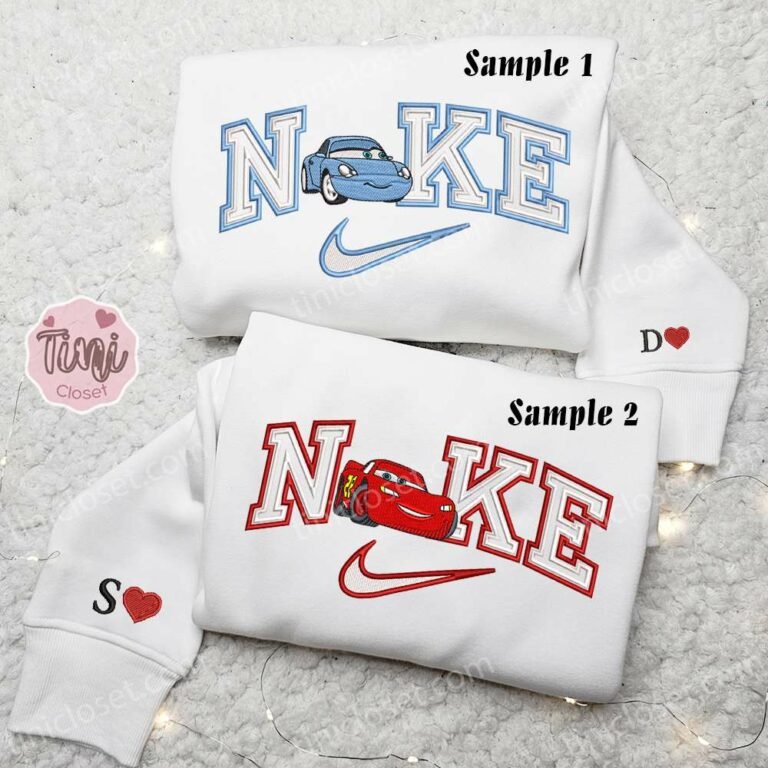 Lightning McQueen And Sally Carrera x Nike Couple Embroidered Shirt ...