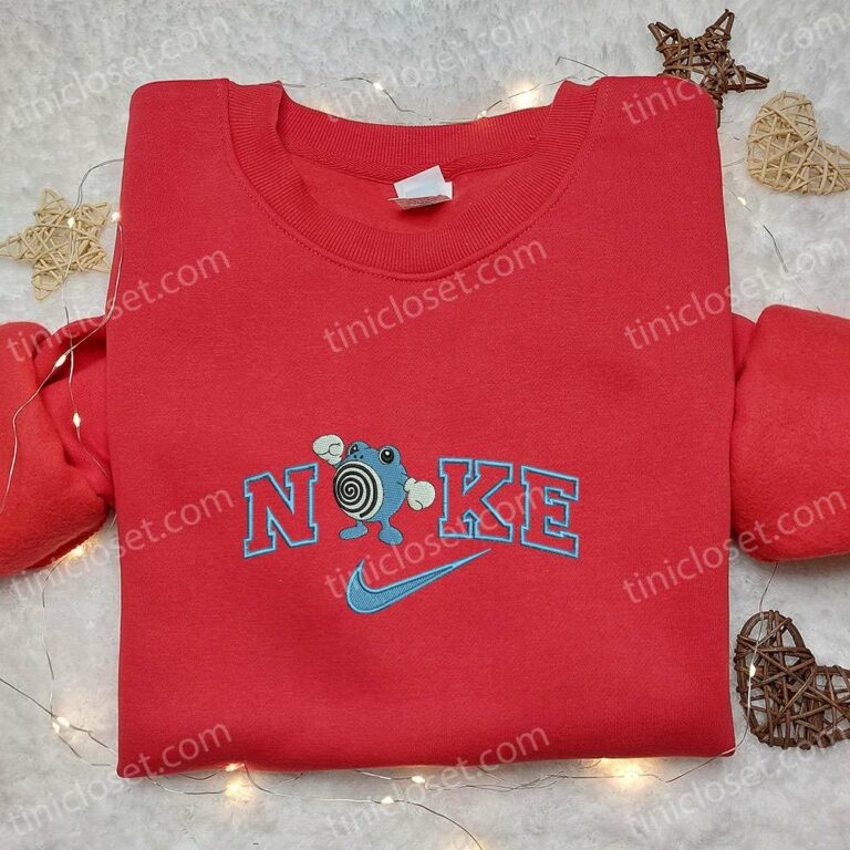 Poliwhirl x Nike Swoosh Embroidered Shirt, Pokemon Anime Embroidered ...