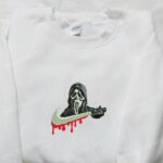 Scream Ghostface x Nike Swoosh Embroidered Shirt, Horror Movie ...
