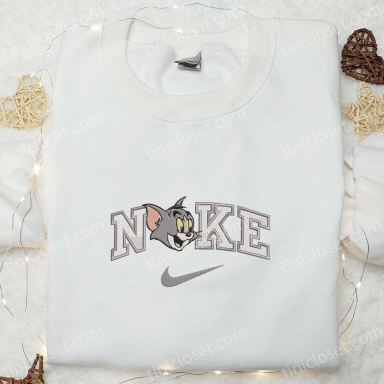 Nike x Tom Cat Smile Embroidered Sweatshirt, Tom And Jerry Cartoon ...