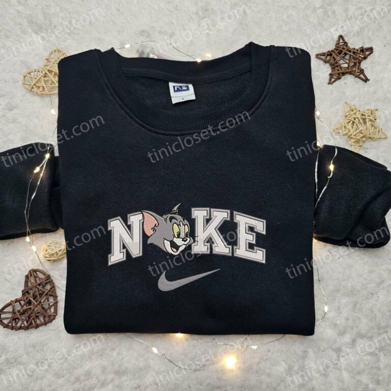 Nike x Tom Cat Smile Embroidered Sweatshirt, Tom And Jerry Cartoon ...