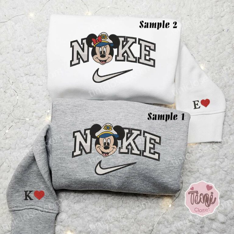 Nike Disney Mickey Minnie Cruise Embroidered Sweatshirt, Disney Couple ...