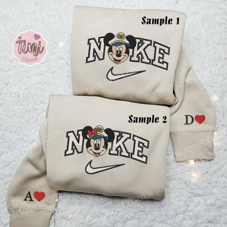 Nike Disney Mickey Minnie Cruise Embroidered Sweatshirt, Disney Couple ...