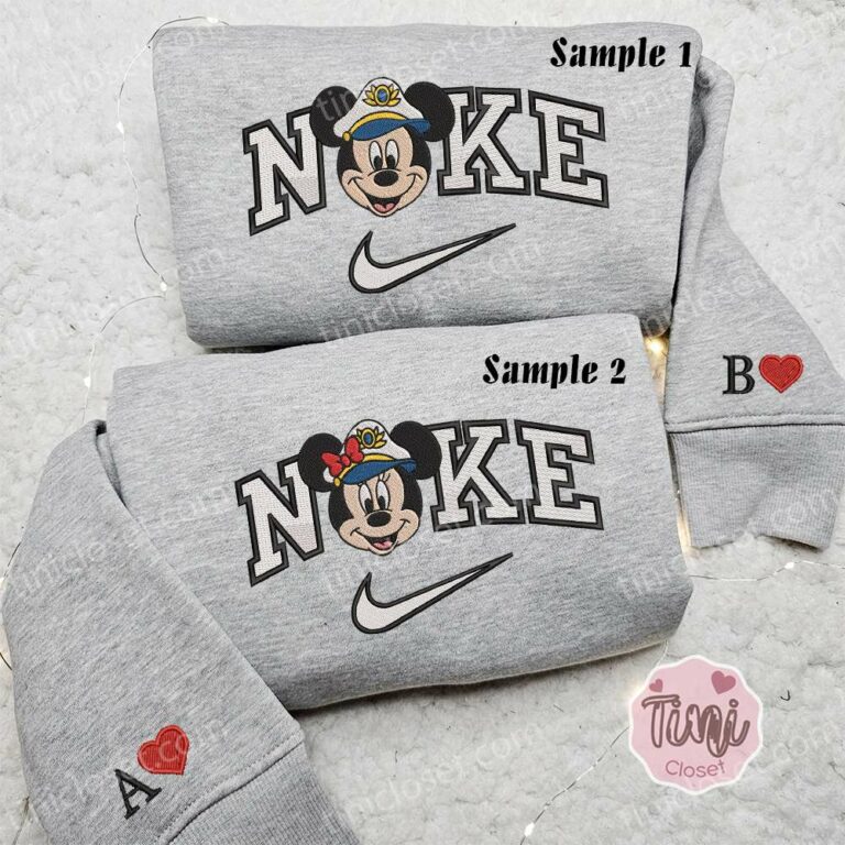 Nike Disney Mickey Minnie Cruise Embroidered Sweatshirt, Disney Couple ...