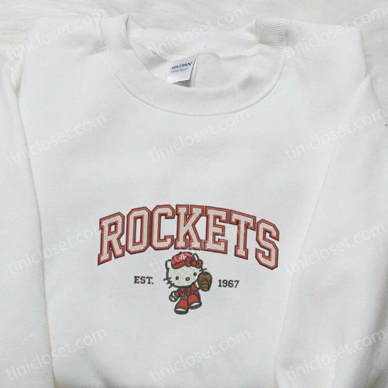 Hello Kitty Rockets Est 1967 Embroidered Shirt, MLB Sports Embroidered ...