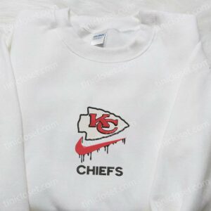 Kansas City Chiefs x Nike Swoosh Drip Embroidered Shirt, NFL Sports ...