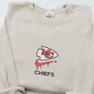 Kansas City Chiefs x Nike Swoosh Drip Embroidered Shirt, NFL Sports ...