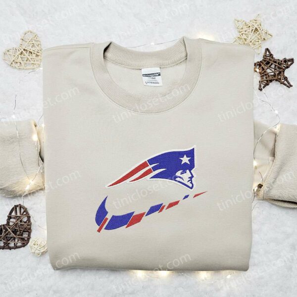 New England Patriots Just Do It x Nike Swoosh Embroidered Shirt, NFL ...