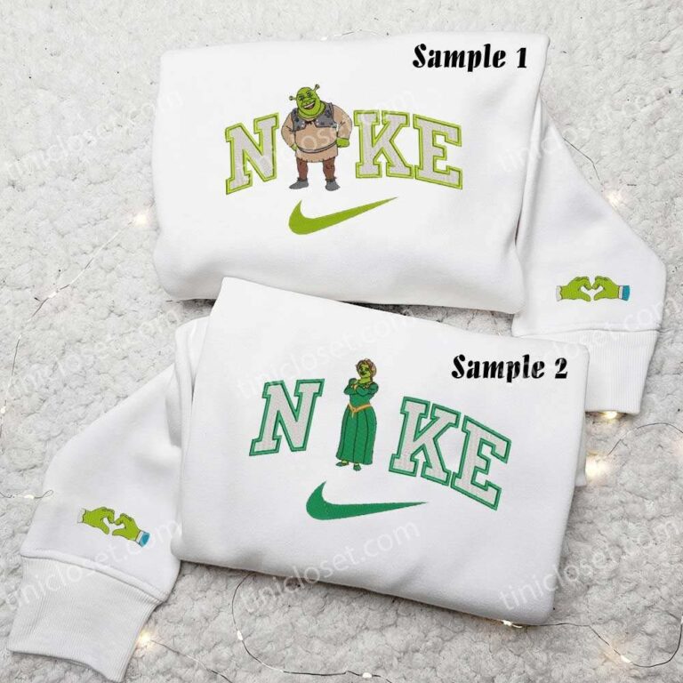 Fiona and Shrek Embroidered Couples Shirts - Small Gifts Great Love