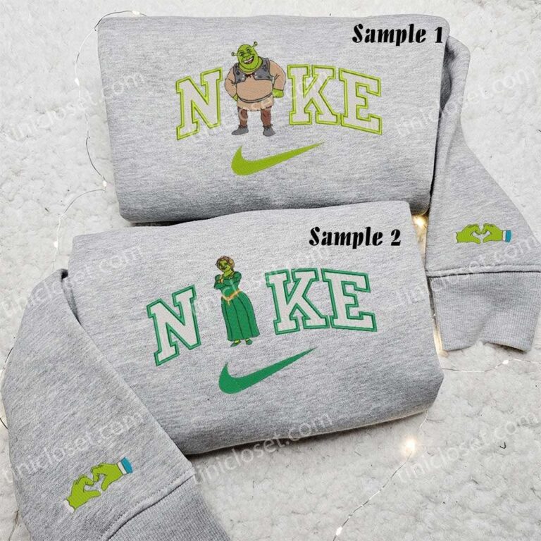Fiona and Shrek Embroidered Couples Shirts - Small Gifts Great Love