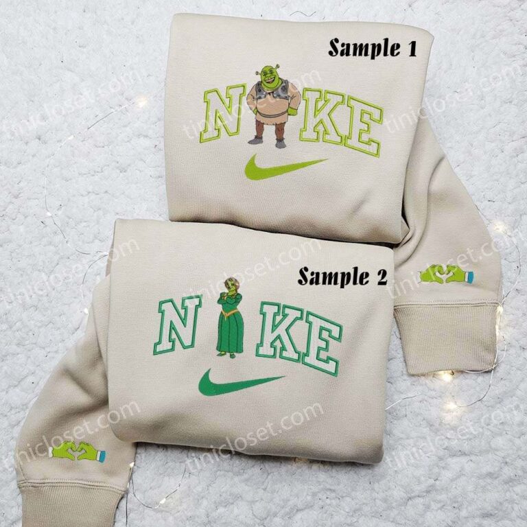 Fiona and Shrek Embroidered Couples Shirts - Small Gifts Great Love