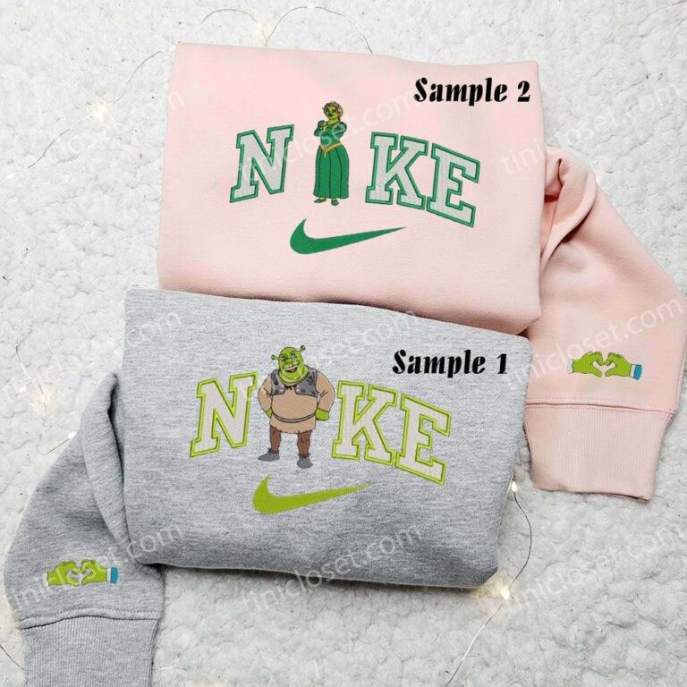 Fiona and Shrek Embroidered Couples Shirts - Small Gifts Great Love