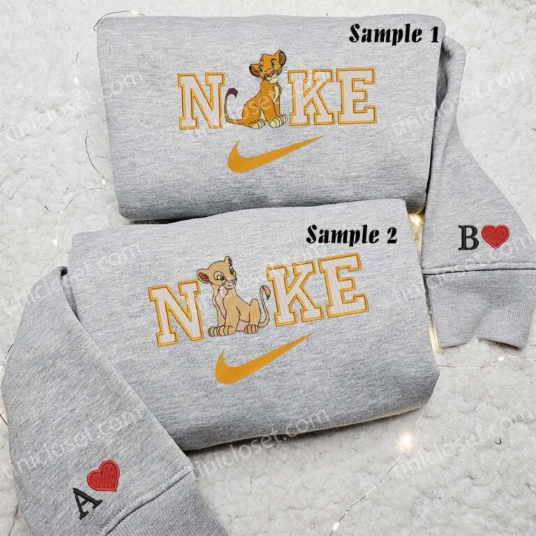 Simba and Nala Embroidered Couples Shirts - Small Gifts Great Love