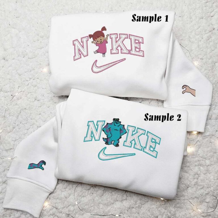 Sully And Boo Disney Monsters Inc Embroidered Couples Shirts - Small ...