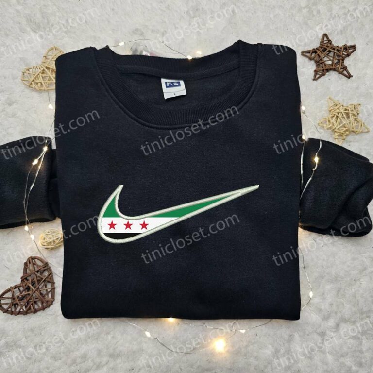Double Nike x Nike Embroidered Shirt, Custom Nike Embroidered Shirt ...
